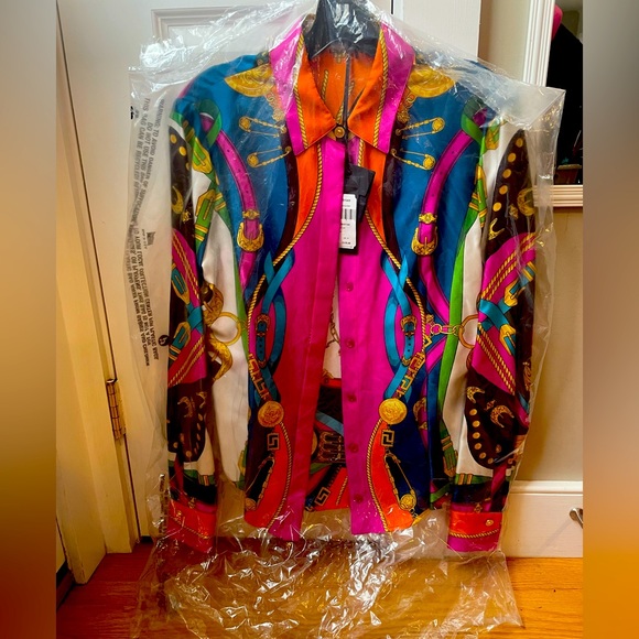 Versace | Tops | Womens Authentic Versace Button Down | Poshmark